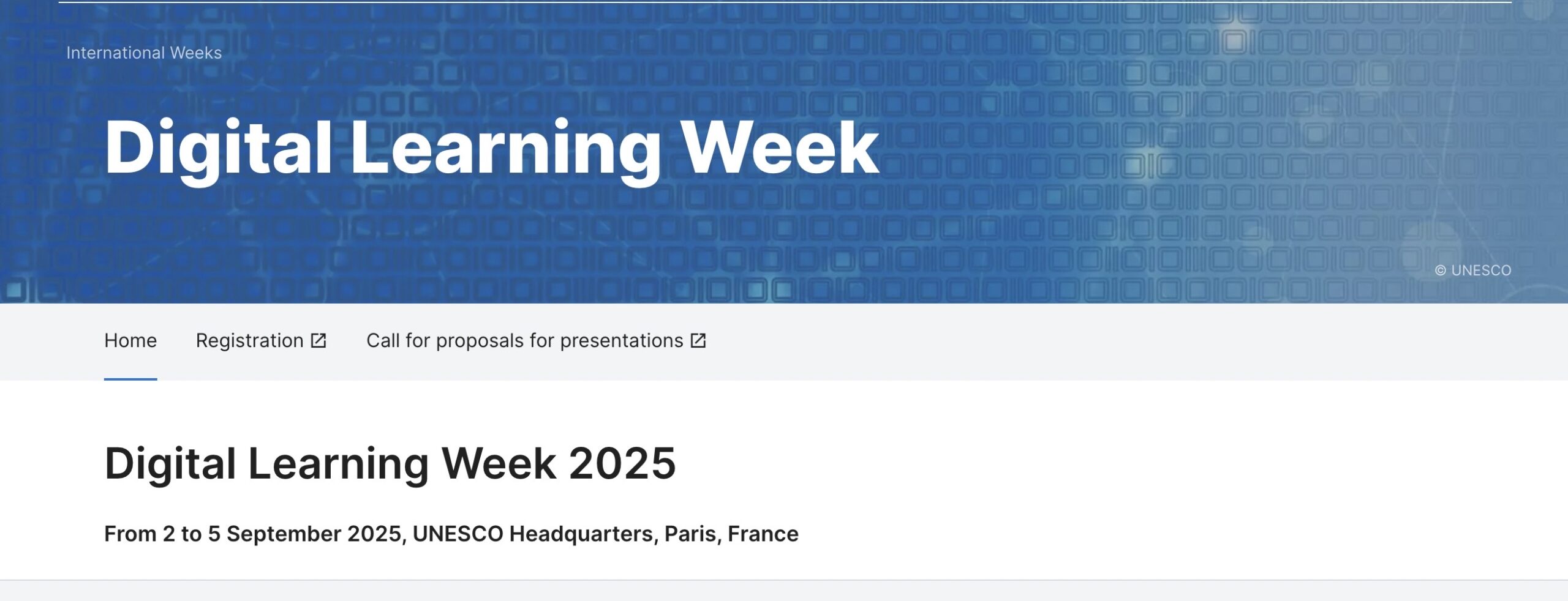 UNESCO’s Digital Learning Week 2025, Paris, France, 2-5 September 2025 ...