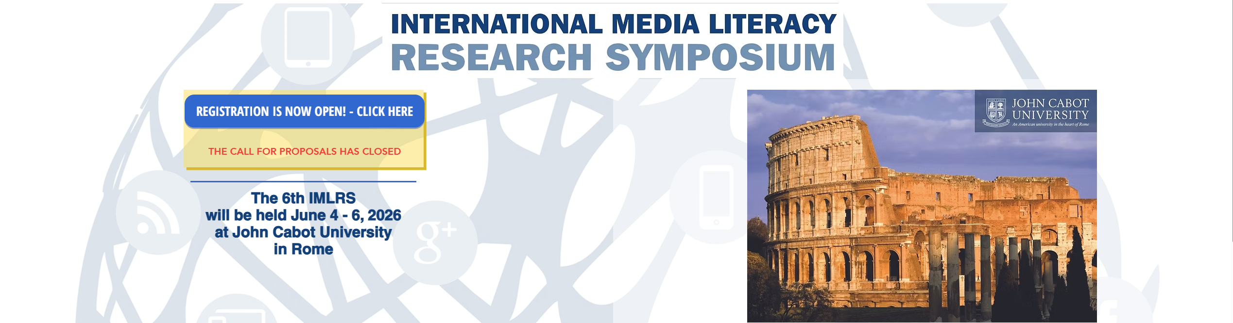 6th international Media Literacy research symposium, Rome, Italy, 4-6 ...